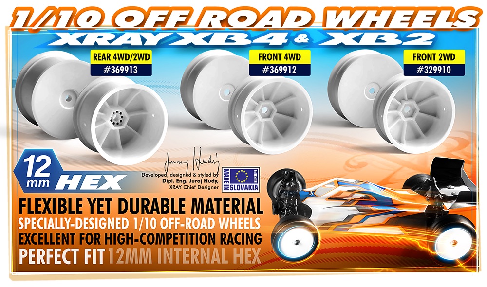 XRAY 4WD/2WD Rear Wheel Aerodisk w/12mm Hex - White 369913