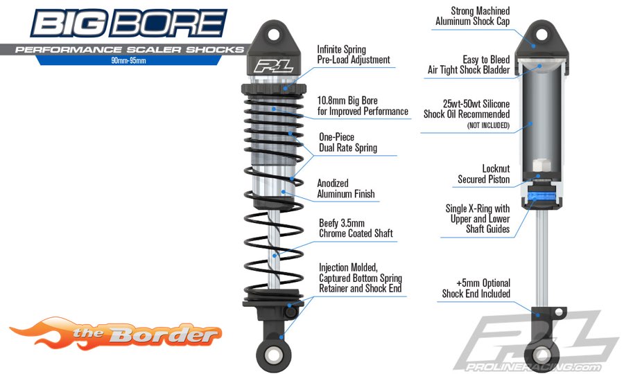 ProLine Big Bore Scaler Shocks (90mm-95mm) 6343-00