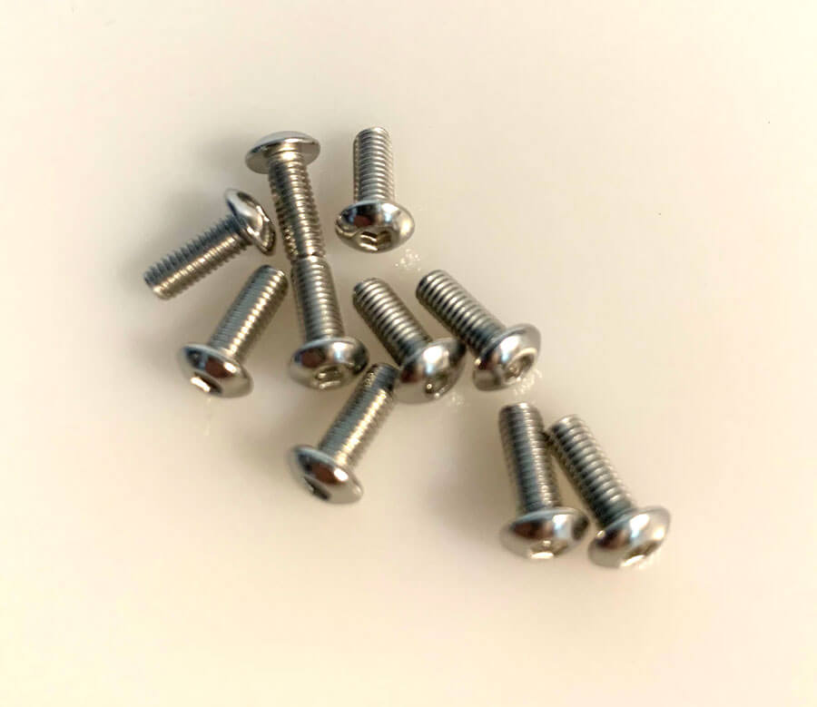 BRP Stainless Steel Screw 3x8 Hex Button Head BRP308BHRVS