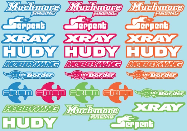 RC Brands Decal Sheet - Small - A5 Size - All Colours BRPD1019