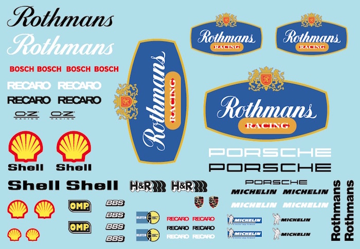 RH Racing Decal Sheet for 1/10 Touringcar BRPD1013