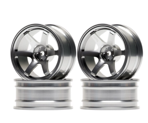 BRP Aluminum Drift Wheels for 1/10 Scale 6-Spoke RAYS Silver (4) BRP03009S