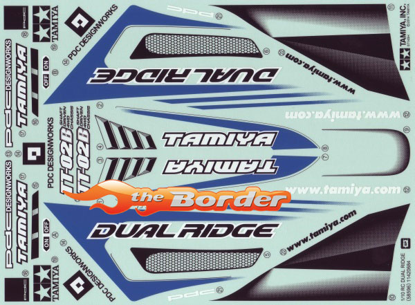 Tamiya Dual Ridge Decal Sheet TT-02B 19495832