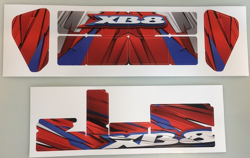 XRAY XB8 2017/2018 Radiobox & Wing Decal BRPD1520