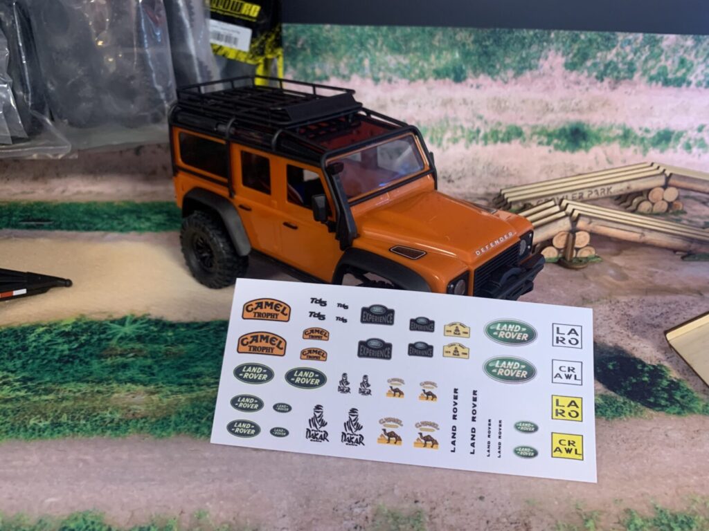 Landrov. Camel Trophy Stickers voor TRX4-M Defender BRPD1546